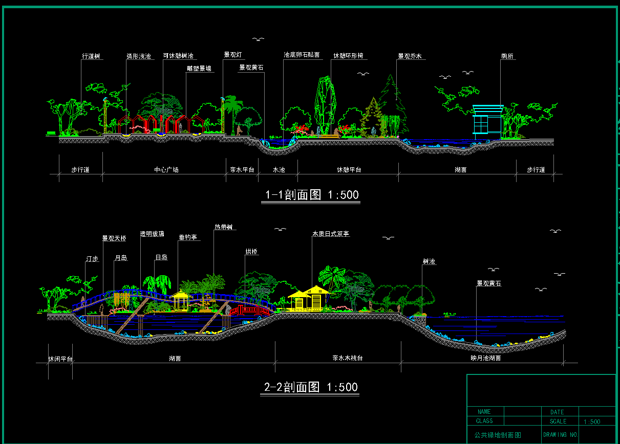 公共绿地绿化cad平面设计图,公共绿地化cad施工图纸下载 素材下载易图网cad设计图纸库