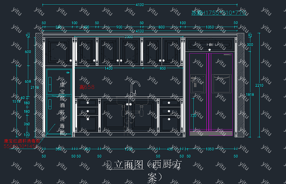 整体橱柜cad模块,橱柜cad图纸下载 易图网