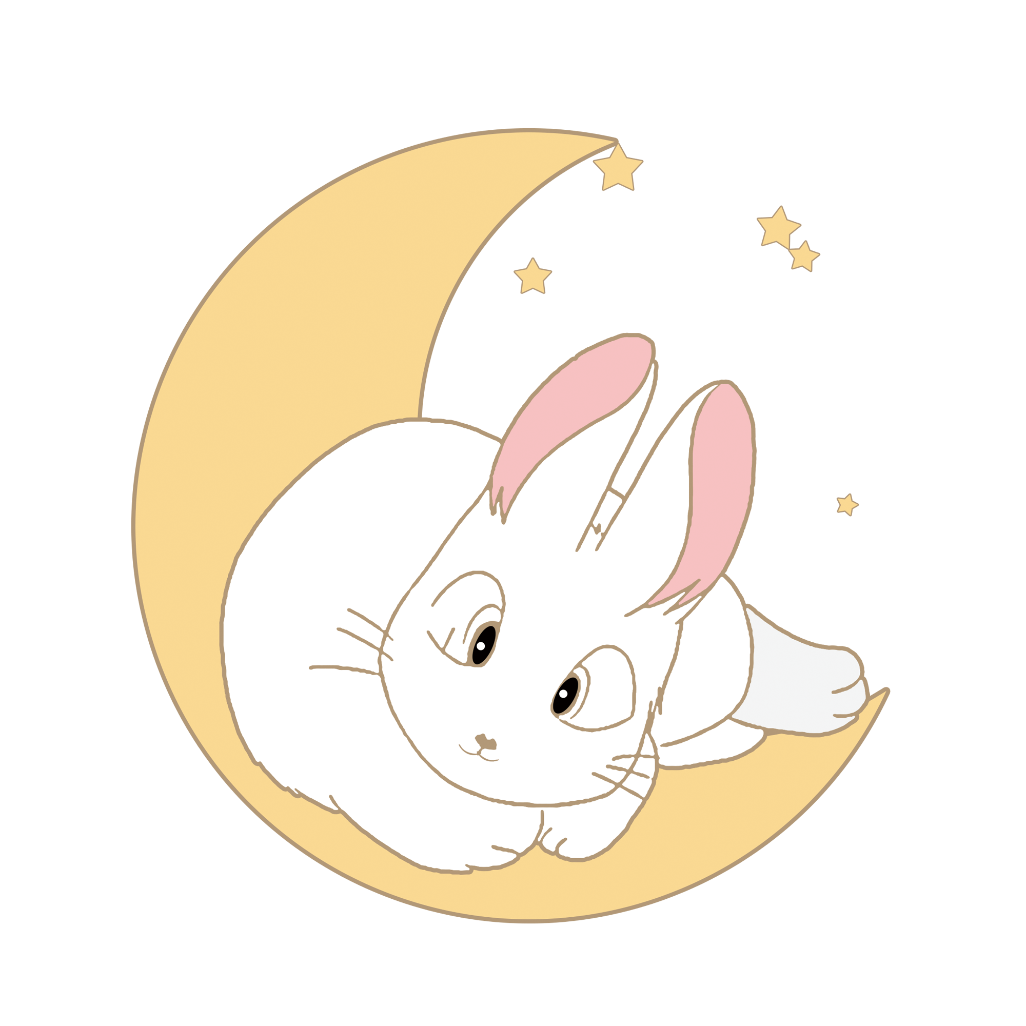中秋节手绘卡通月兔中秋素材 - 中秋节 - 易图网