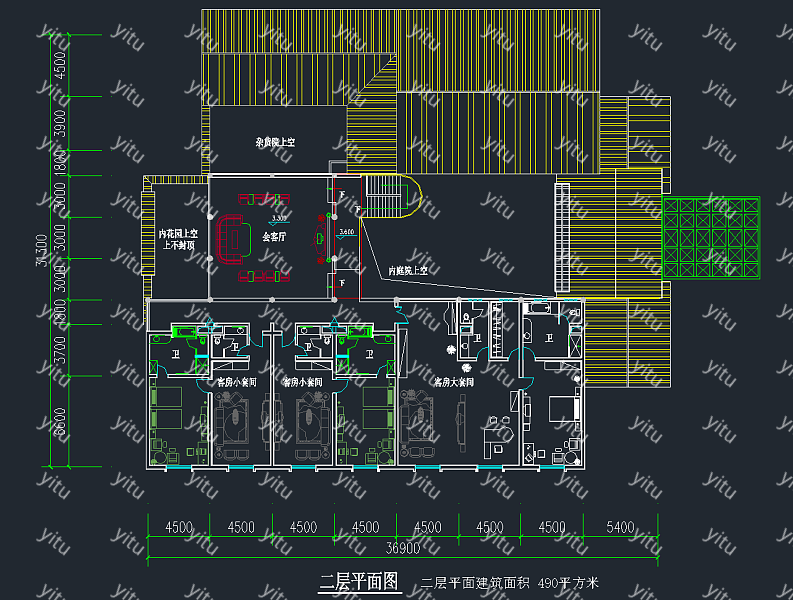 整套酒店cad图例,酒店平面布局图纸下载 素材下载易图网cad设计图纸库
