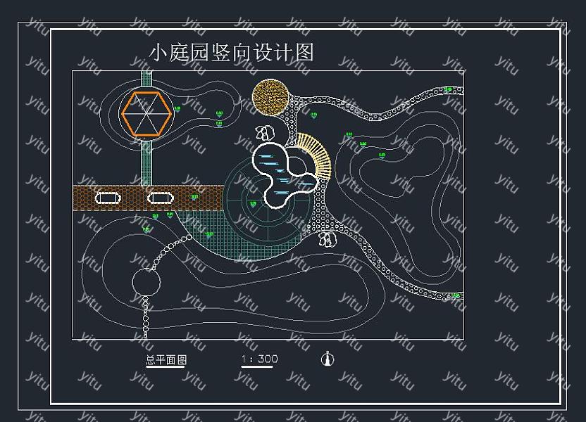 小庭院景观设计cad平面图cad建筑图纸免费下载 素材下载易图网cad设计图纸库