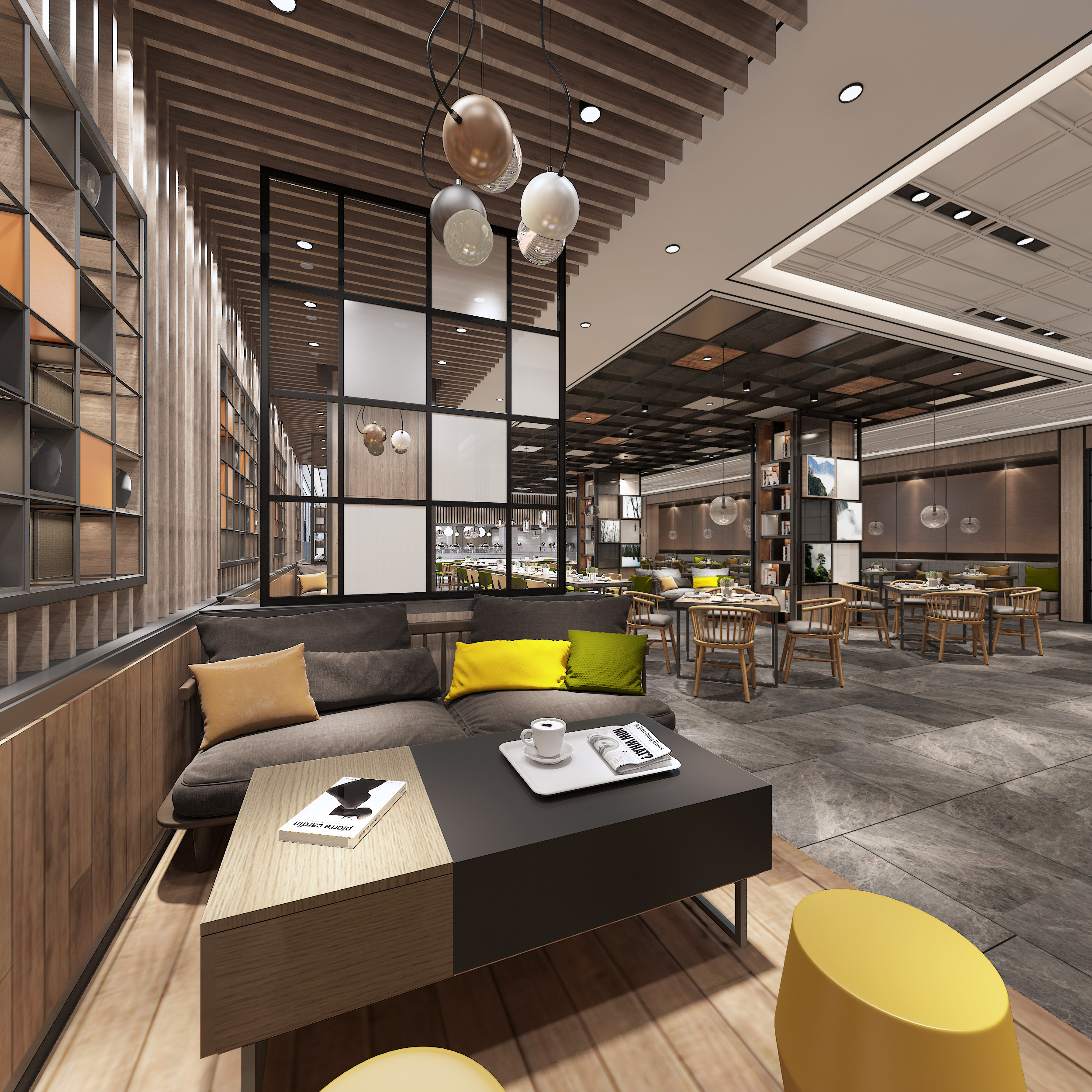 亚朵酒店自助餐厅设计施工图cad图纸,自助餐厅cad设计图纸下载 易图网