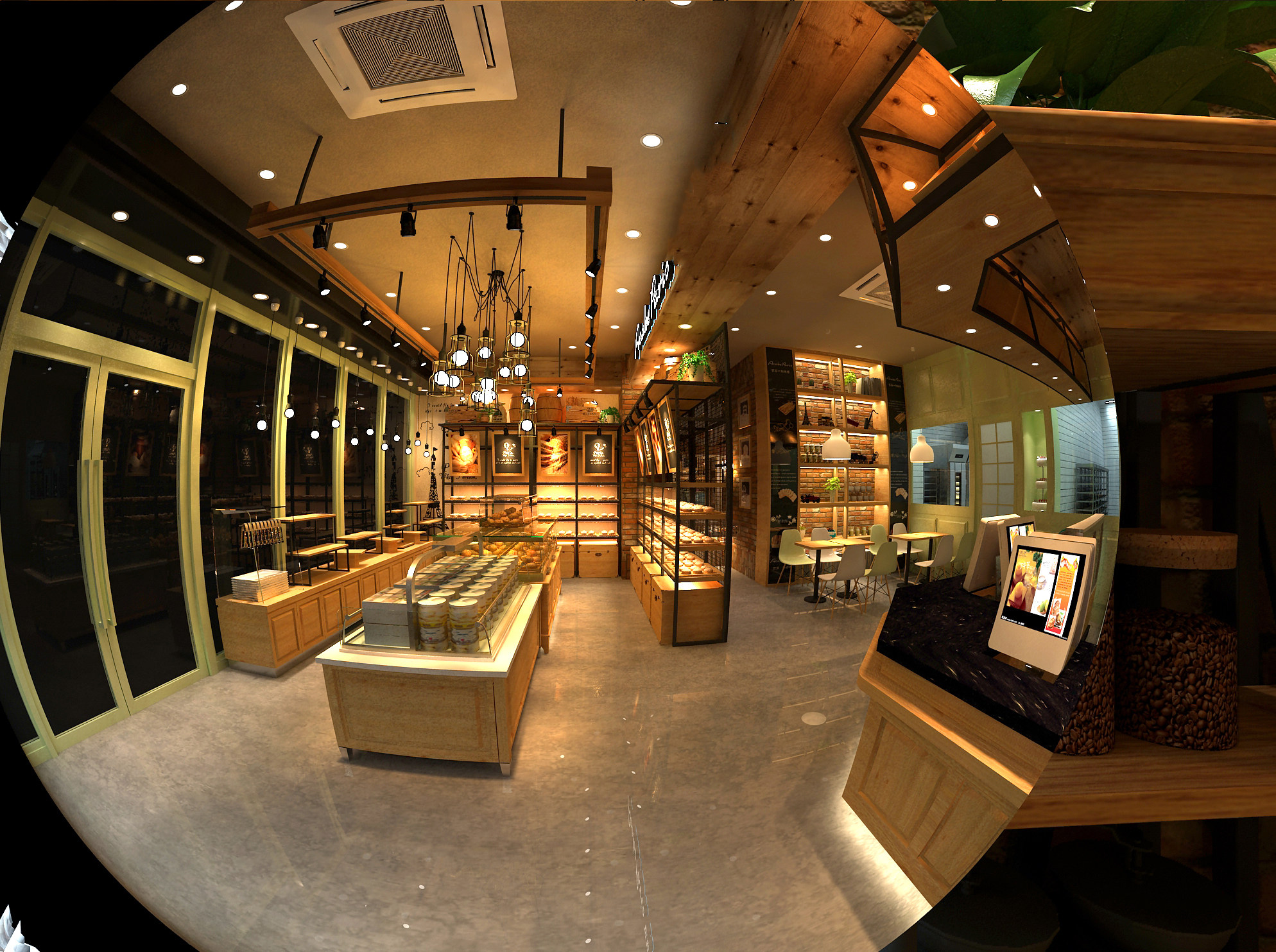 现代风格蛋糕烘焙店室内施工图cad图纸,蛋糕店cad设计图纸下载 素材下载易图网cad设计图纸库