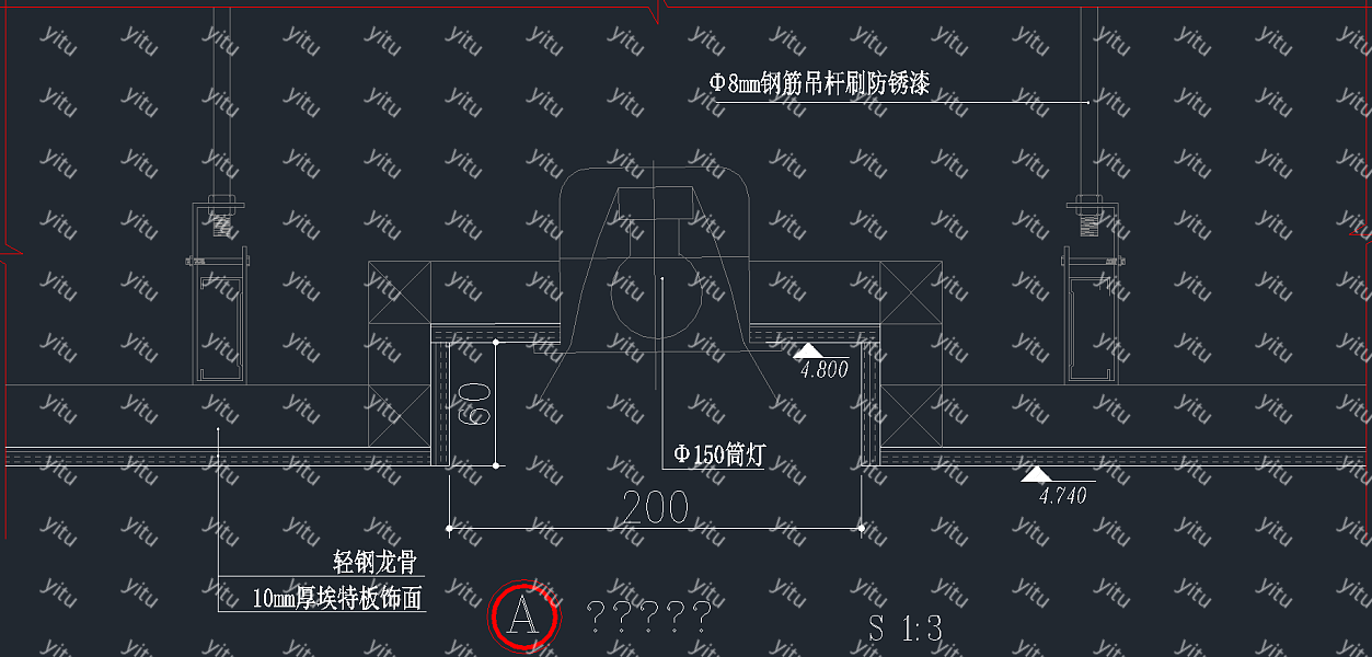 天花节点埃特板玻镁板图,天花布置图dwg文件下载 素材下载易图网cad设计图纸库