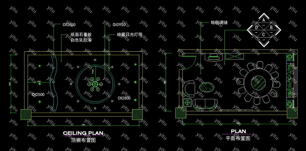 12个餐厅包间详图,餐厅cad设计图纸下载 素材下载易图网cad设计图纸库