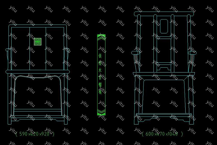 建筑常用中式家具图块cad图纸 易图网