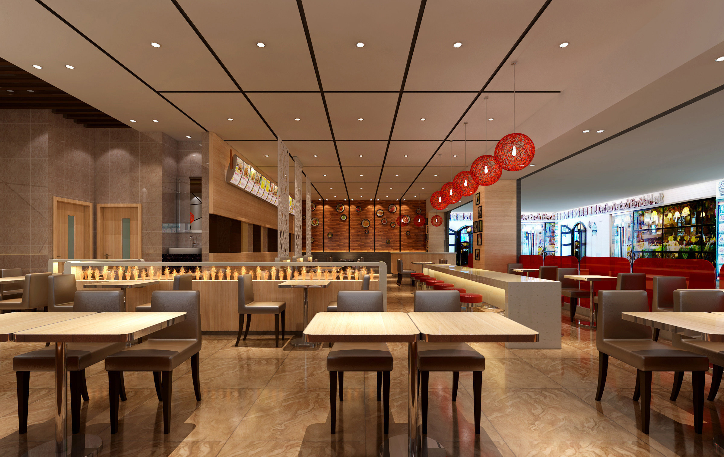 河南 简约中式风格快餐厅室内装修施工图cad图纸,餐厅cad设计图纸下载 素材下载易图网cad设计图纸库