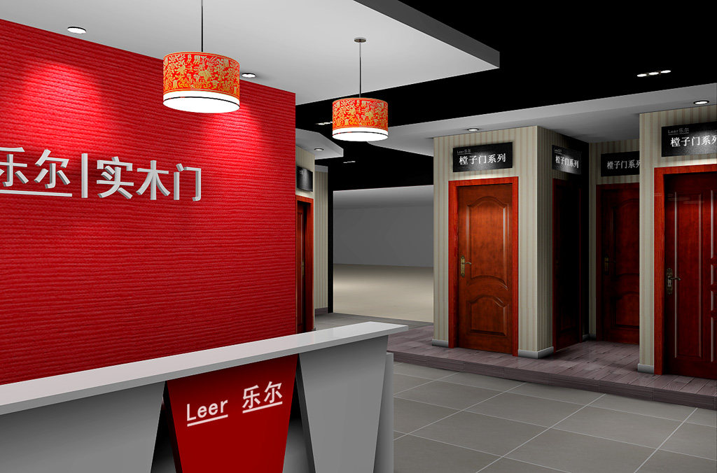 大型实木门专卖店设计cad施工图含效果图套图,木门专卖店设计cad建筑图纸下载 素材下载易图网cad设计图纸库